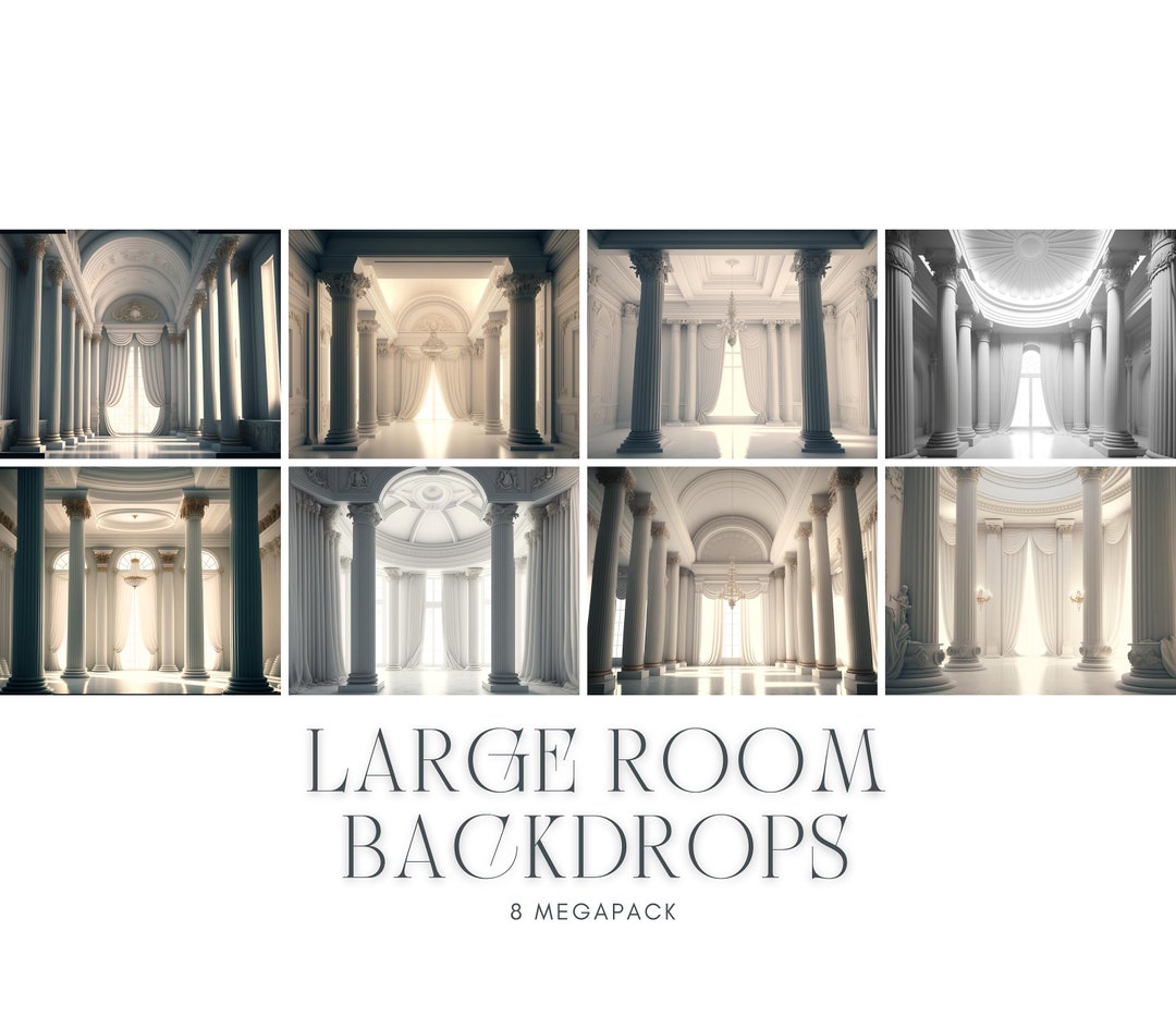 White Large Room Interior Digital Backdrops, Maternity Backdrop ...