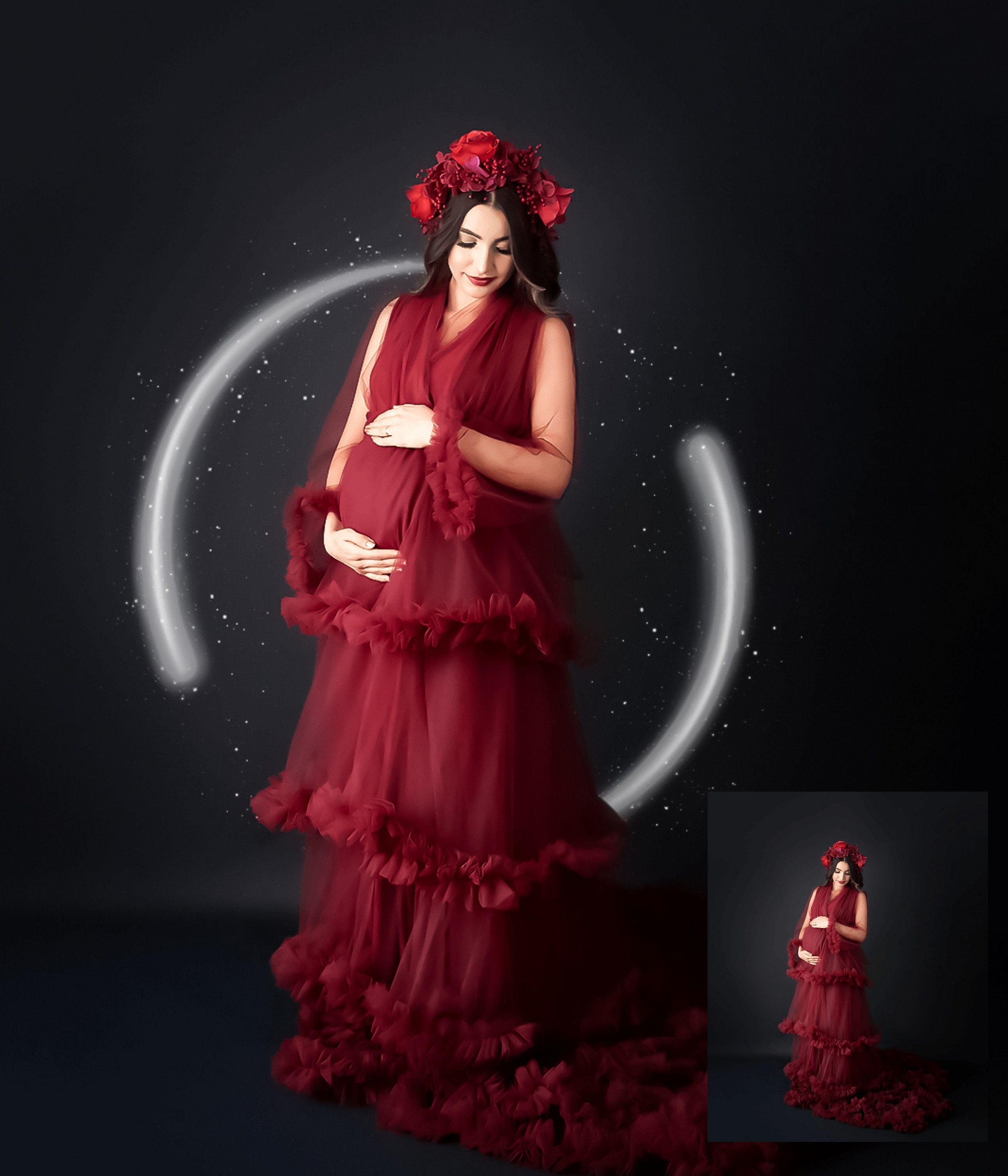 Silver Gold and Light Ring Overlays for Photoshop Maternity - Etsy