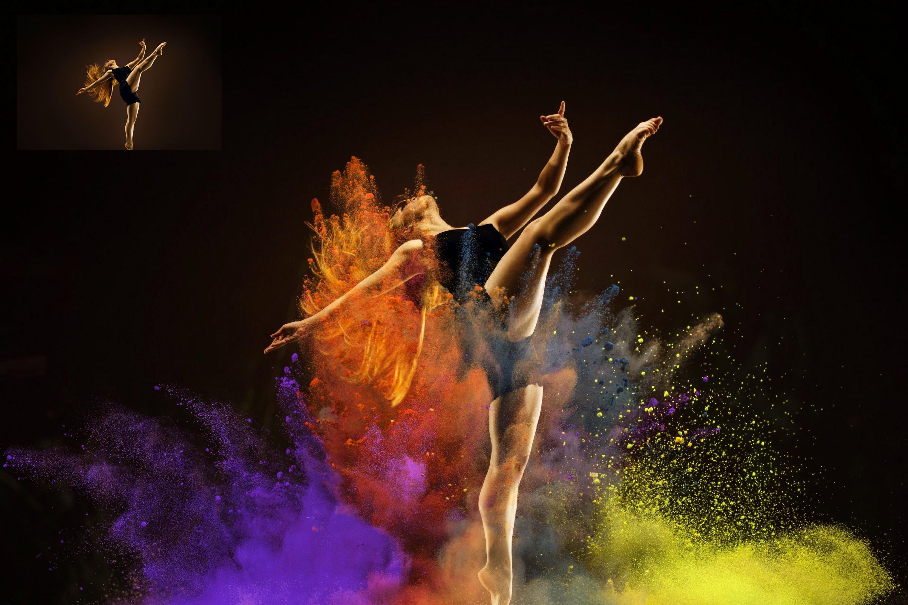 Holi Color Burst: Photo Overlays for Powder Motion, Dance Portraits ...