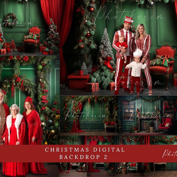 Christmas Digital Backdrop - Etsy