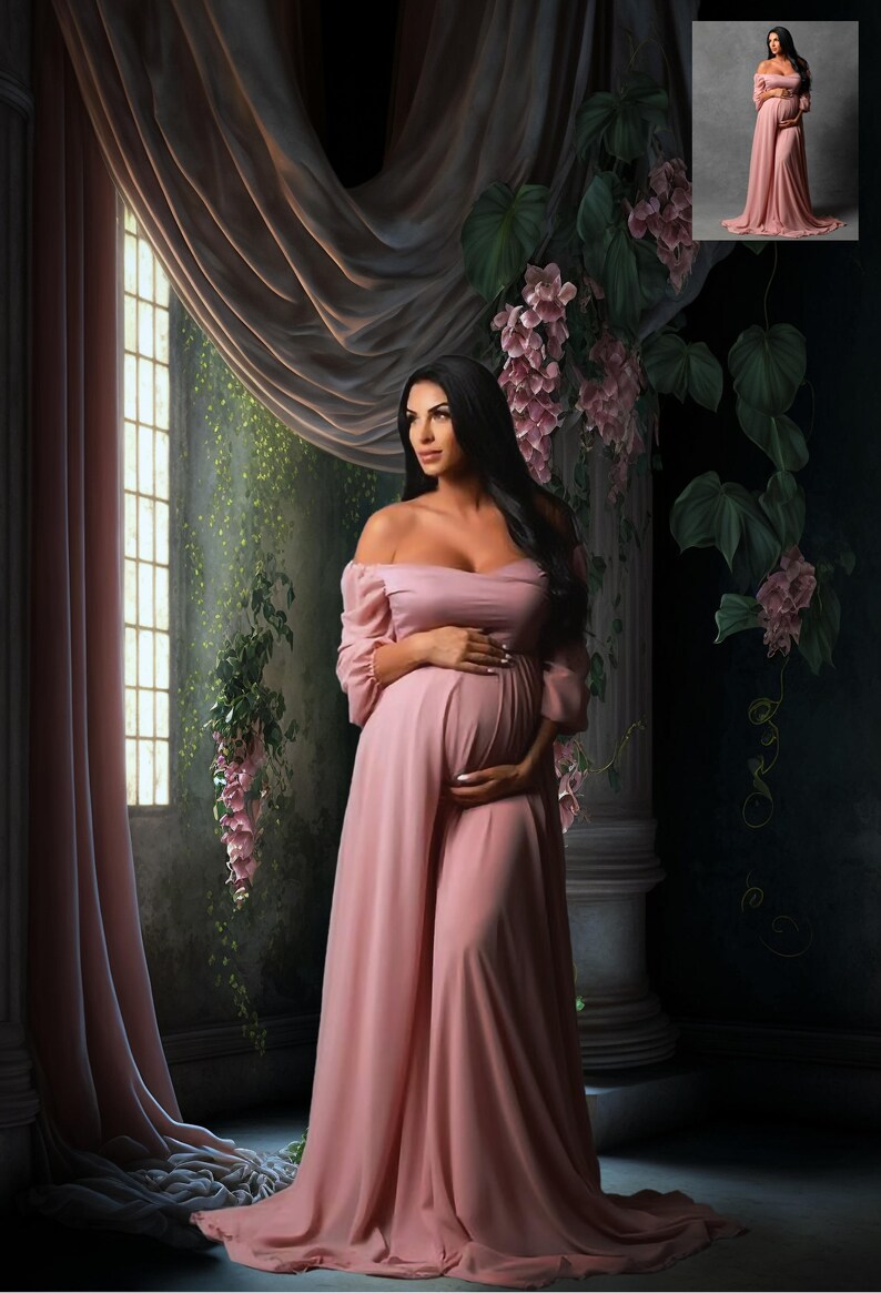 12 Floral Texture Backdrop Overlays Maternity Backdrop - Etsy