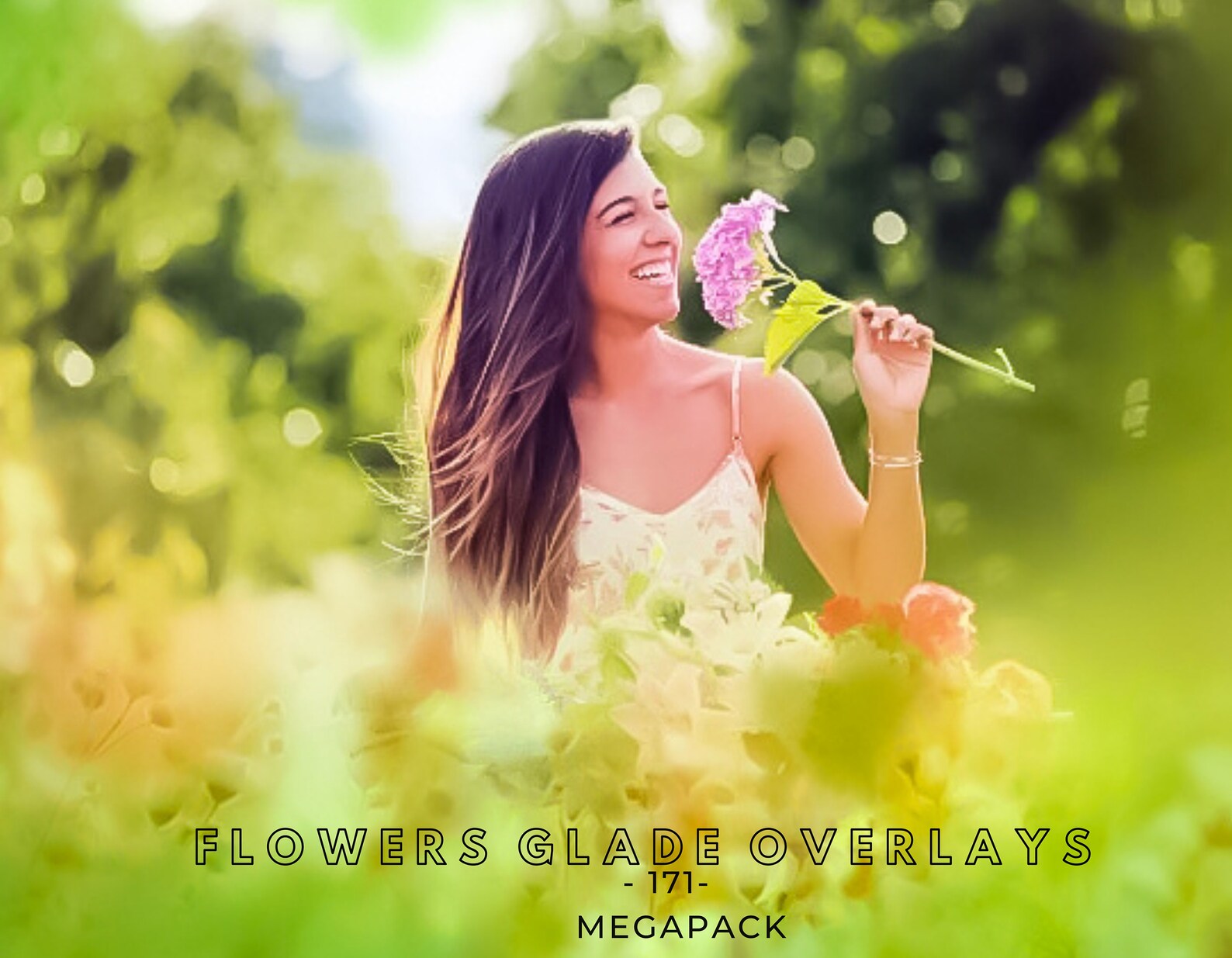 Flower Glade Photoshop Overlays Flowering Field Photo - Etsy