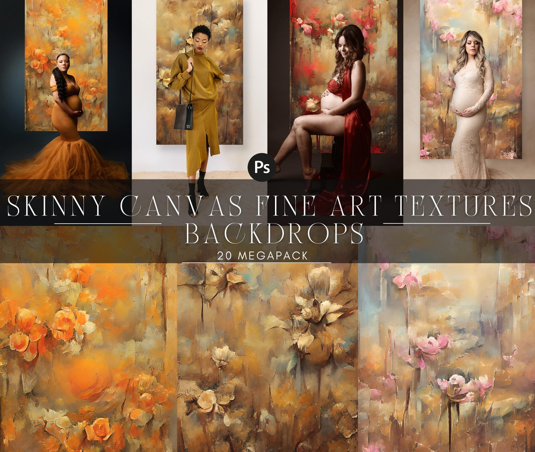 20 Skinny Fine Art Textures, Portrait Background Photoshop Overlays ...