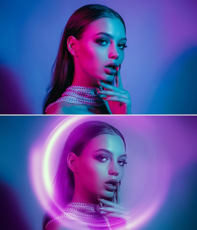 35 Neon Light Flare Effects Overlays Neon Overlays Neon | Etsy