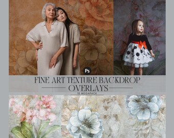Fine Art Textures 12 Photoshop Overlays Floral Layer Photo - Etsy