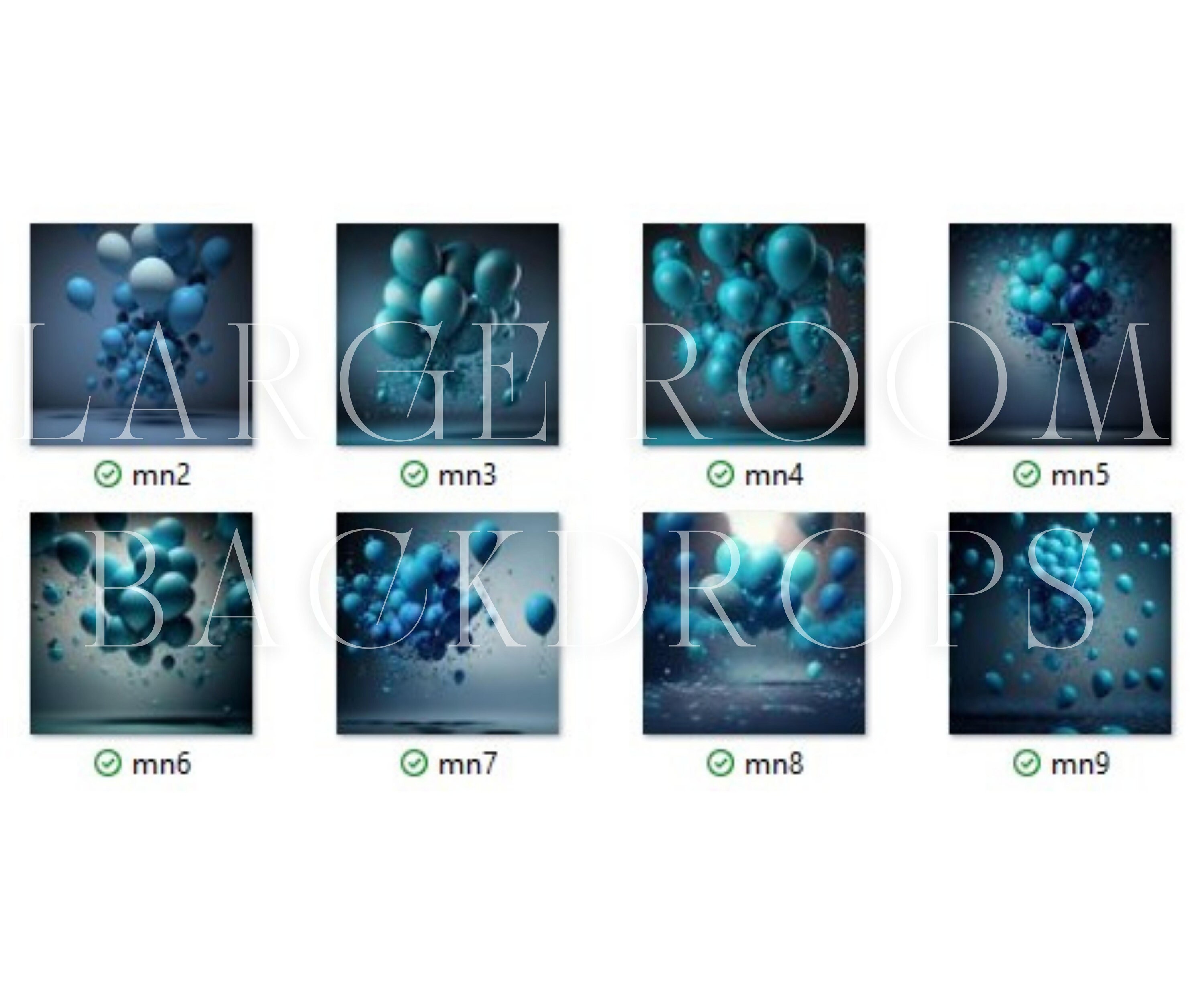 Boy Gender Reveal Balloons Backdrop: Photoshop Digital Overlays (JPG ...