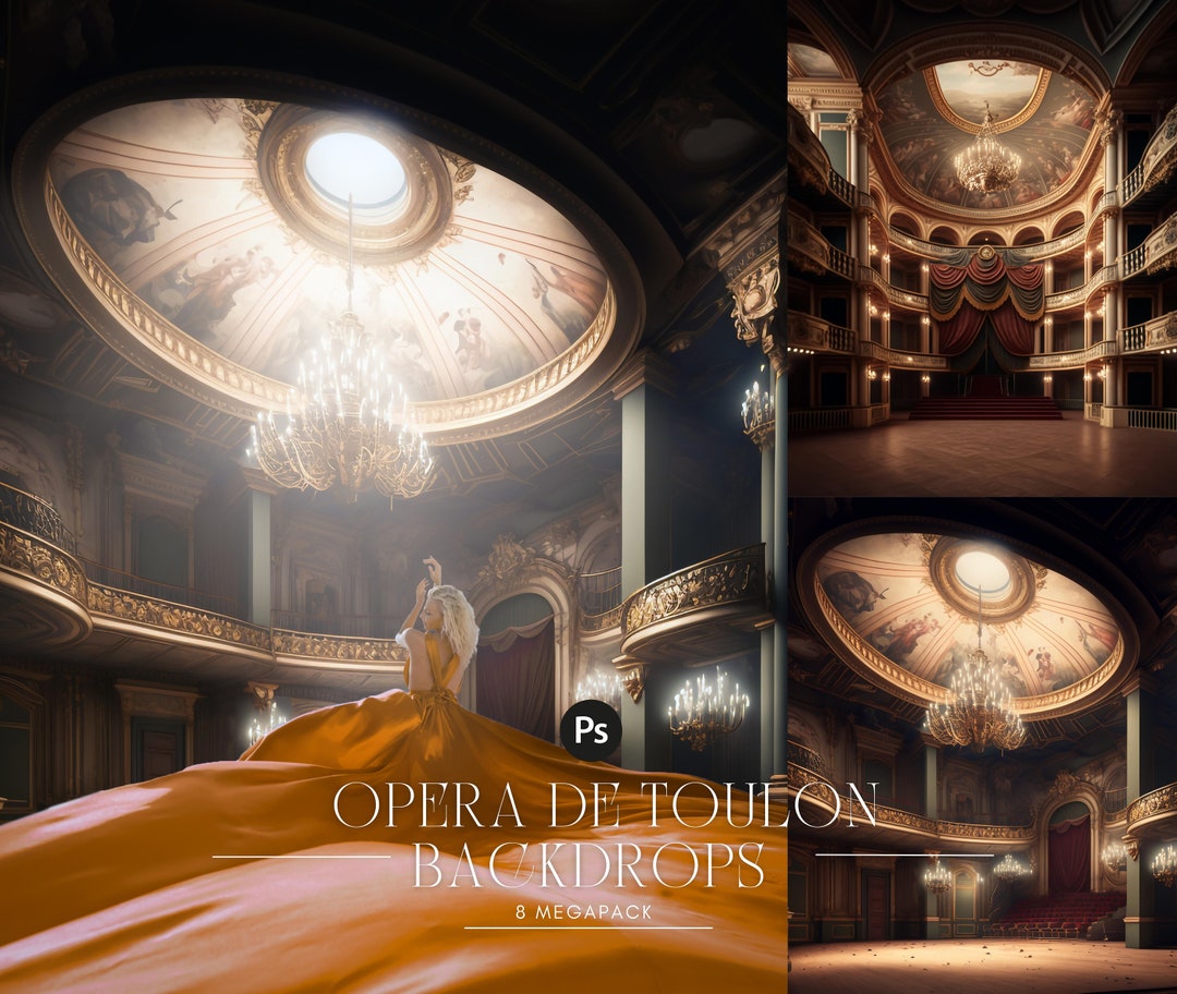 Opera De Toulon Backdrop, Digital Backdrops, Maternity Backdrop ...
