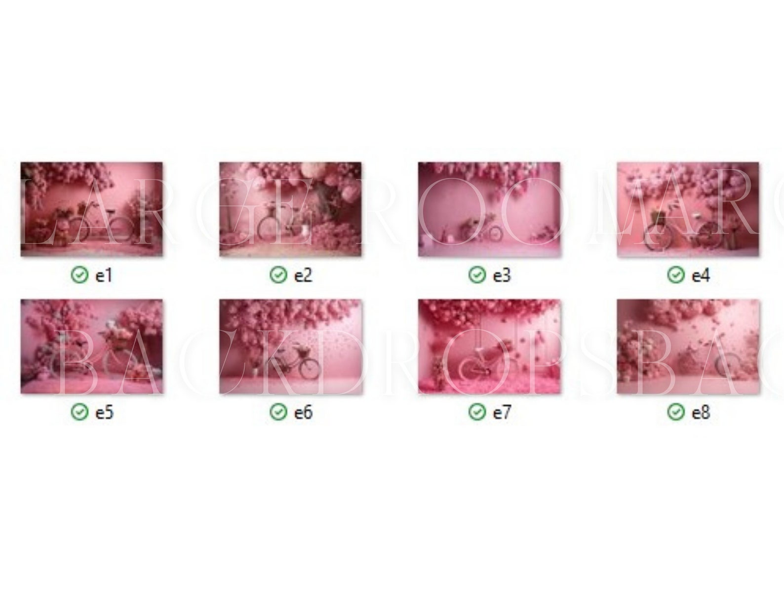 Pink Floral Bicycle Room Digital Backdrop: Maternity & Studio ...