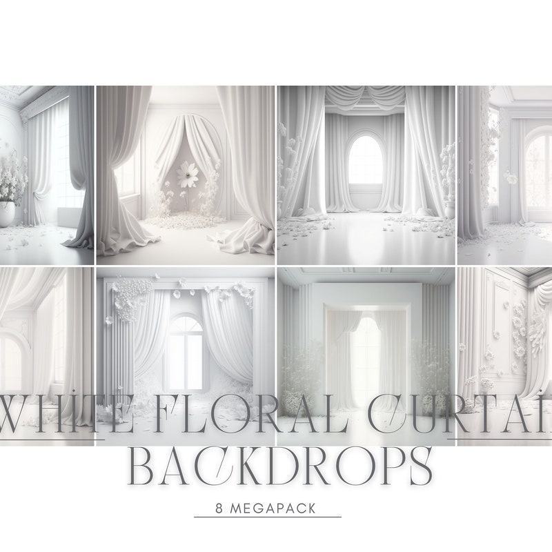 White Curtain Backdrop - Etsy