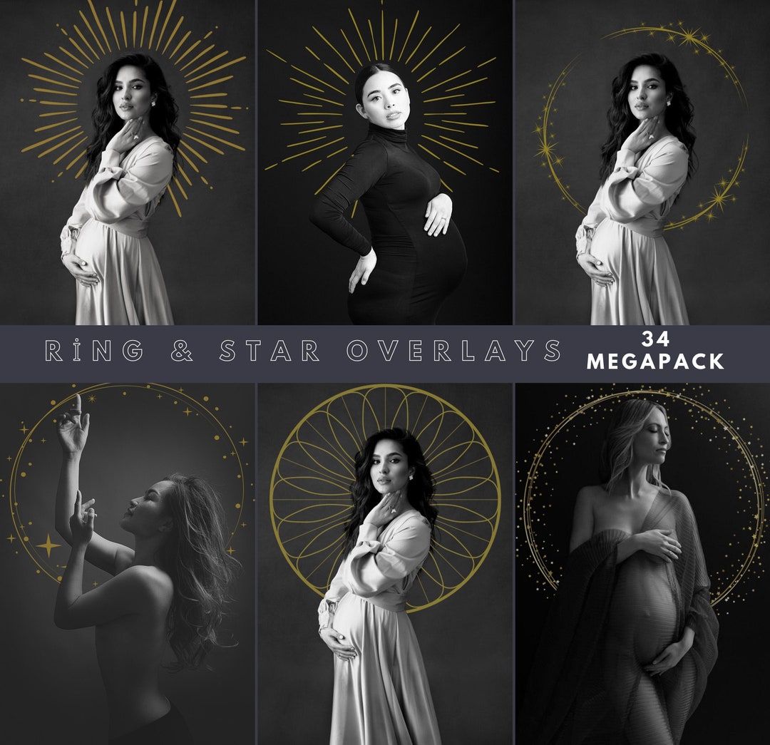 PNG Overlays - Star & Circle, Background Overlay, GOLD, Halo ...