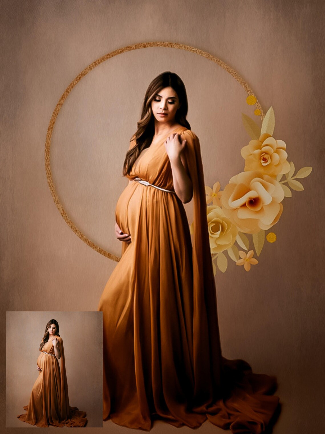 Floral Ring Backdrop Overlays Maternity Overlays for - Etsy