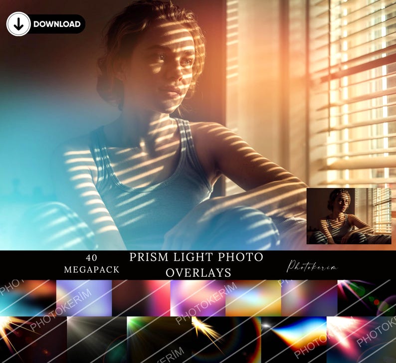 Prism Rainbow Flare: Photo Overlays for Light Leaks, Creative Portrait ...
