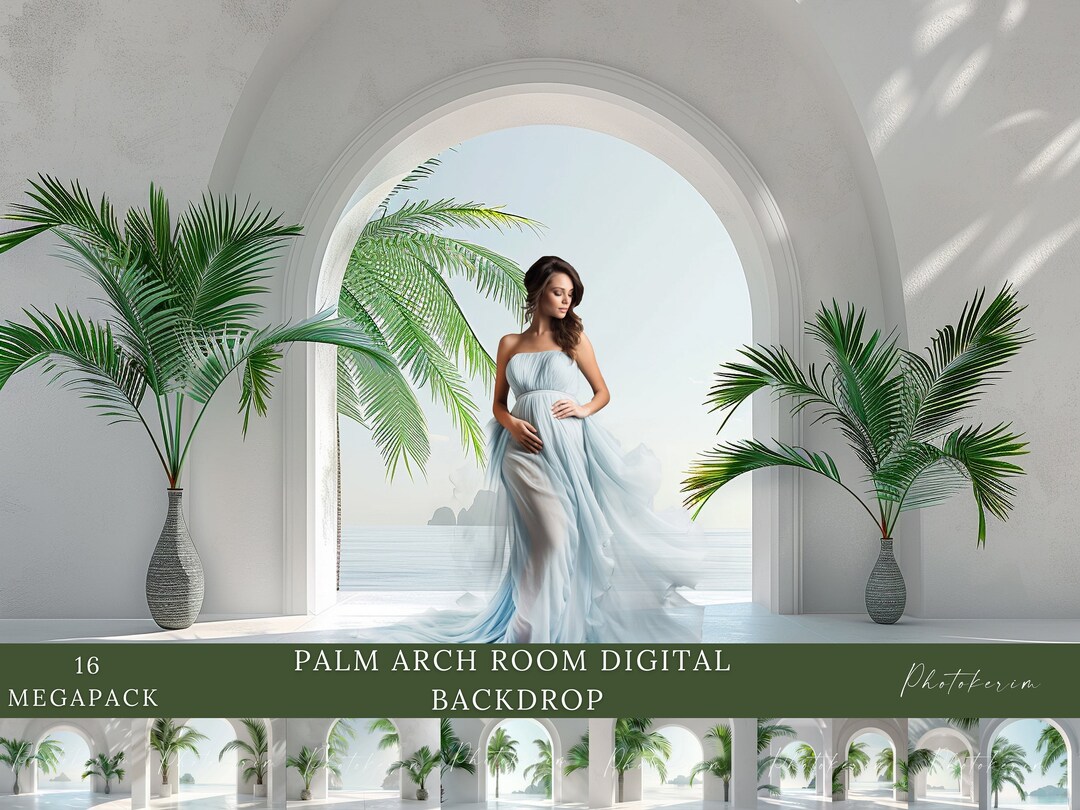 Palm Arch Digital Backdrop: Maternity Photography Overlays (JPG) - Etsy