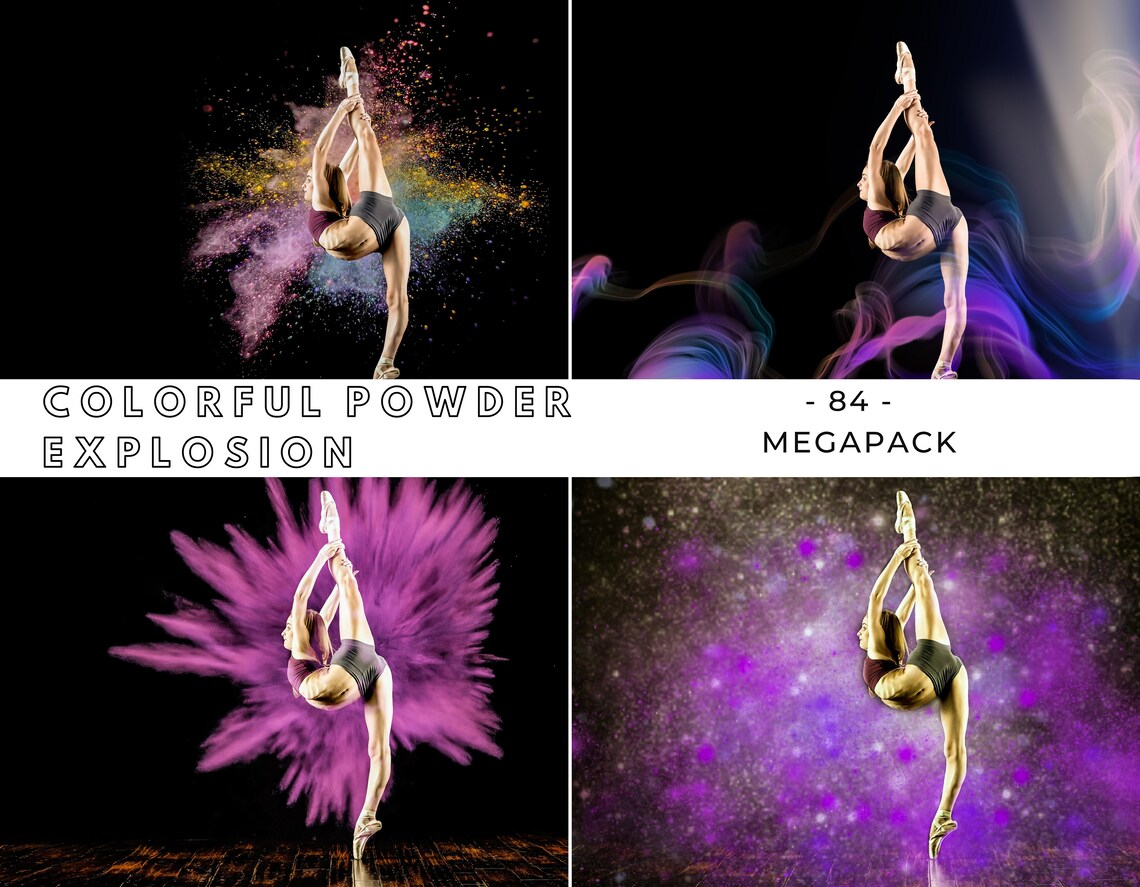 84 Colorful Powder Explosion Overlays Paint Holi Photography - Etsy
