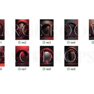 Red Floral Ring Backdrop Overlays Maternity Overlays for Photoshop ...