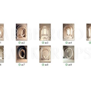 9 Flower Swing Arch Room Digital Backdrops, Maternity Digital Backdrops ...