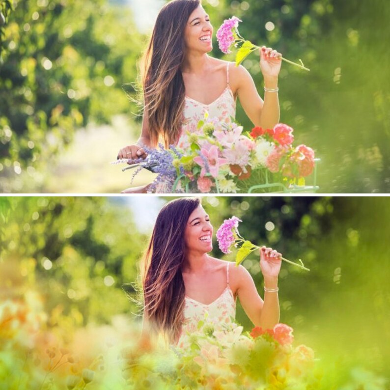 Flower Glade Photoshop Overlays Flowering Field Photo - Etsy