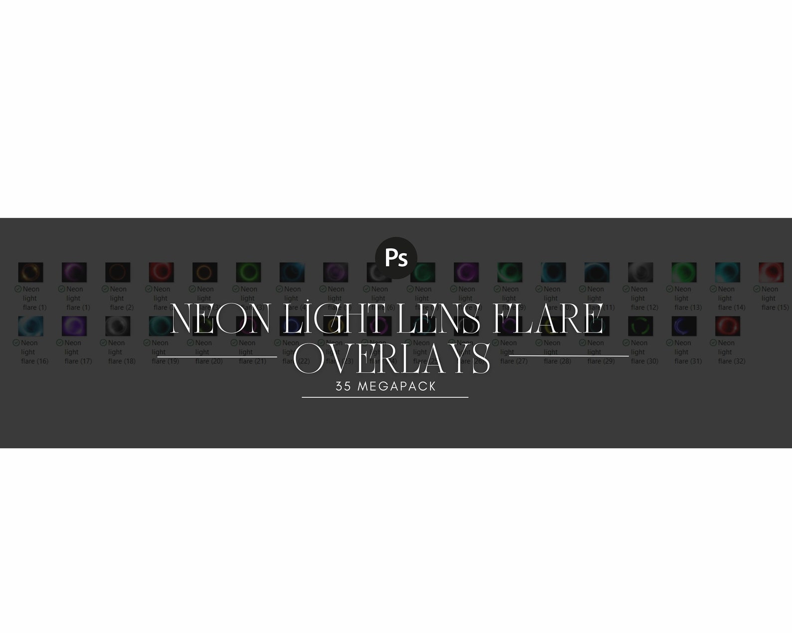 35 Neon Light Flare Effects Overlays Neon Overlays Neon Lighting ...