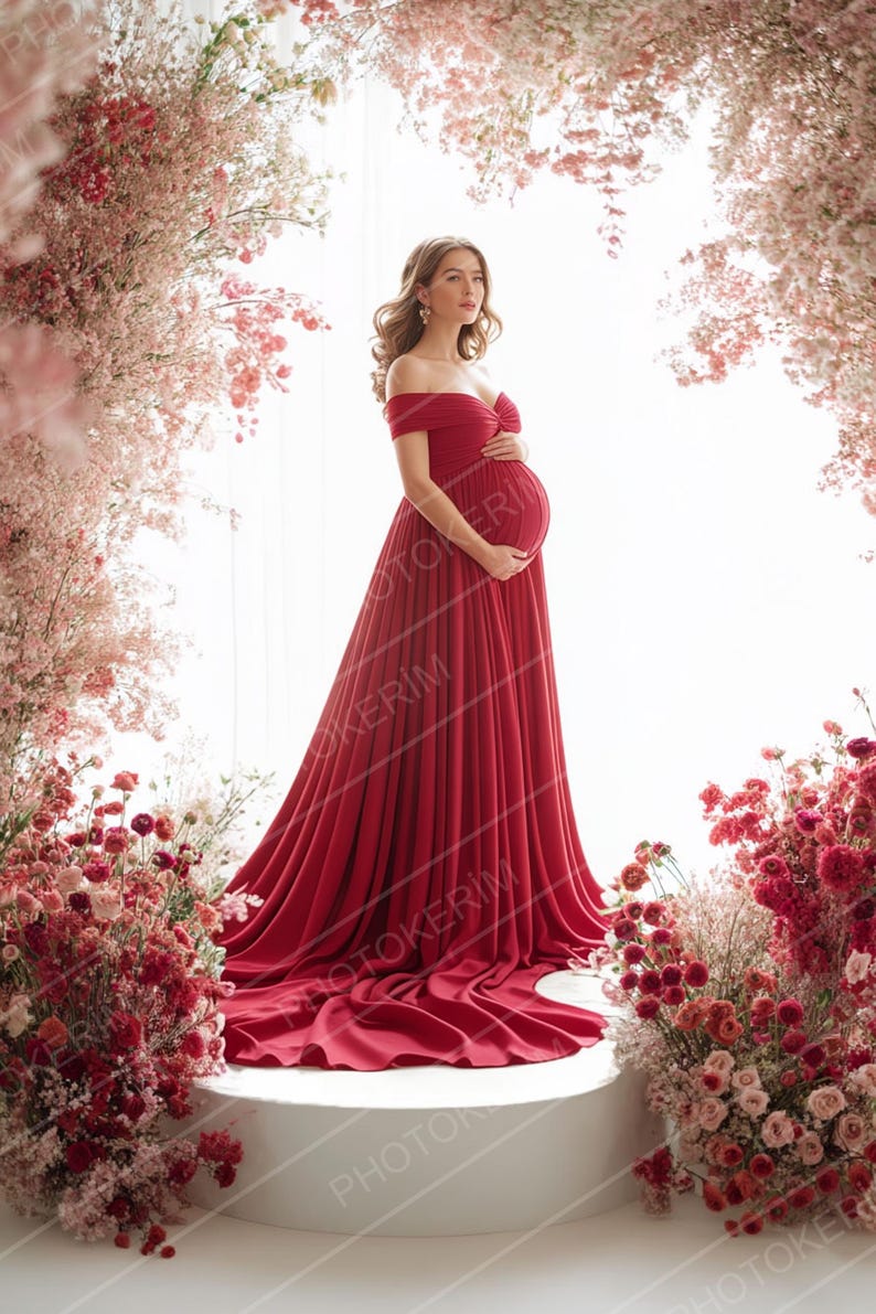 Floral Podium Studio, Maternity Backdrop, for Portraits, Fine Art ...