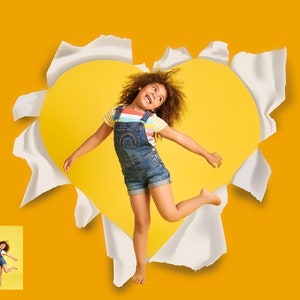 Torn Paper Frame: Photo Overlays for Ripped Hole Cutouts, 3D Tear Edges ...