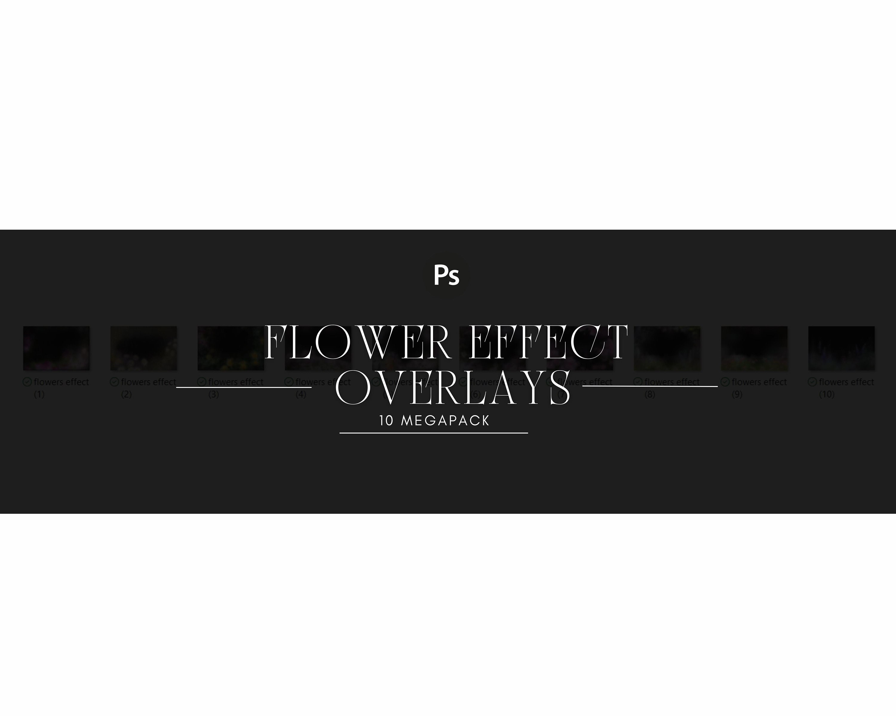 10 Painted Flower Photo Overlays Art Frame Photoshop - Etsy