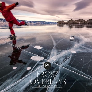 Frost Photoshop Overlays, Photo Overlays Package, Ice Winter Snow ...