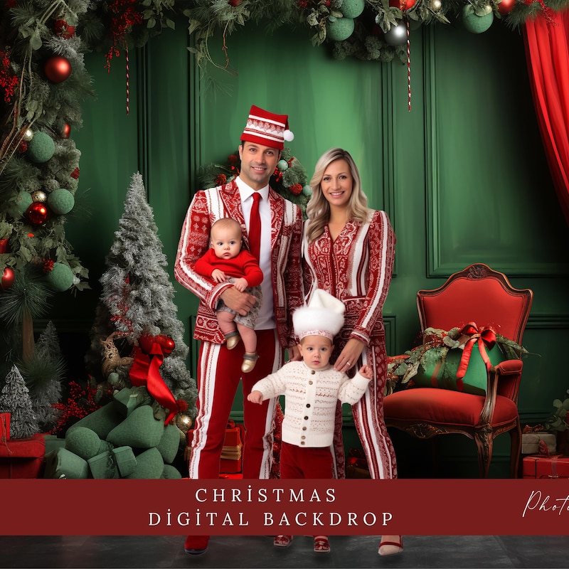 Christmas Digital Backdrop - Etsy
