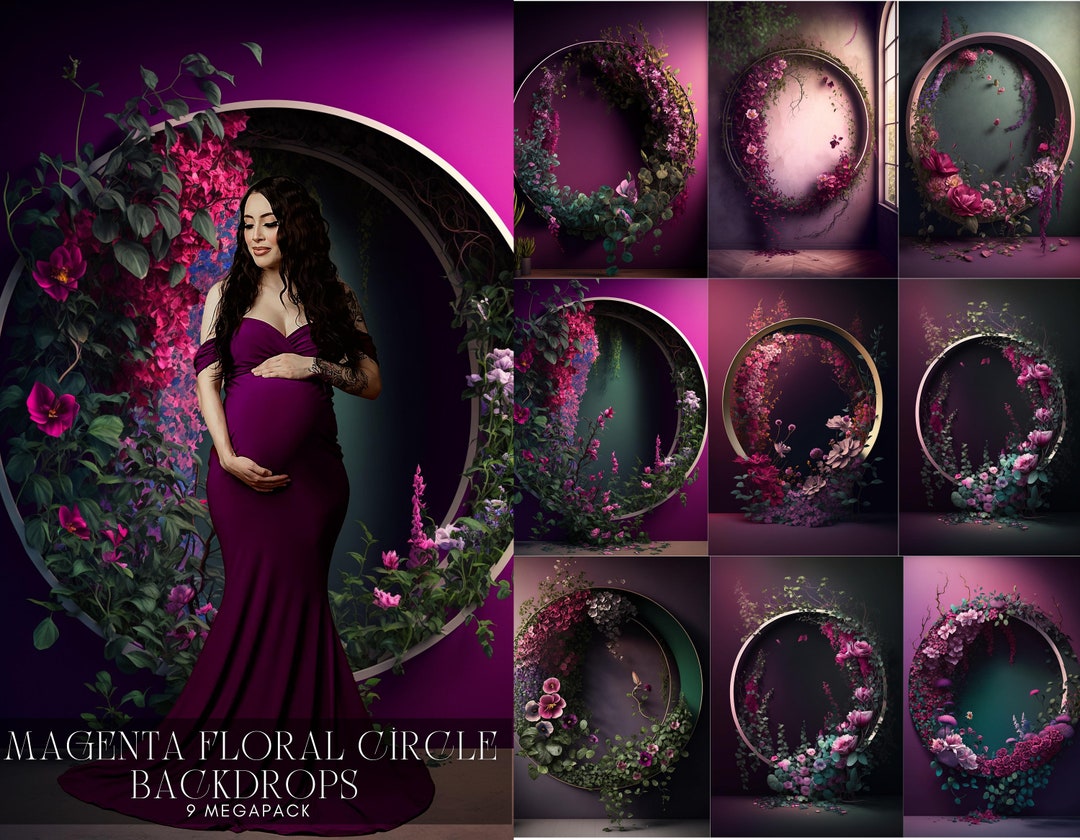 Floral Ring Backdrop Overlays - Maternity Overlays for Photoshop, Ring ...