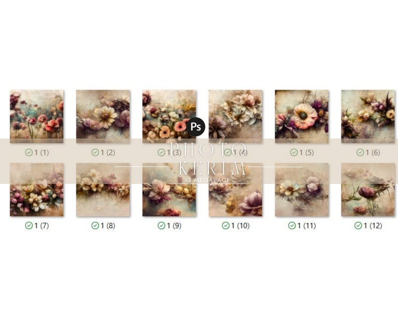 Fine Art Textures 12 Photoshop Overlays Floral Layer Photo - Etsy