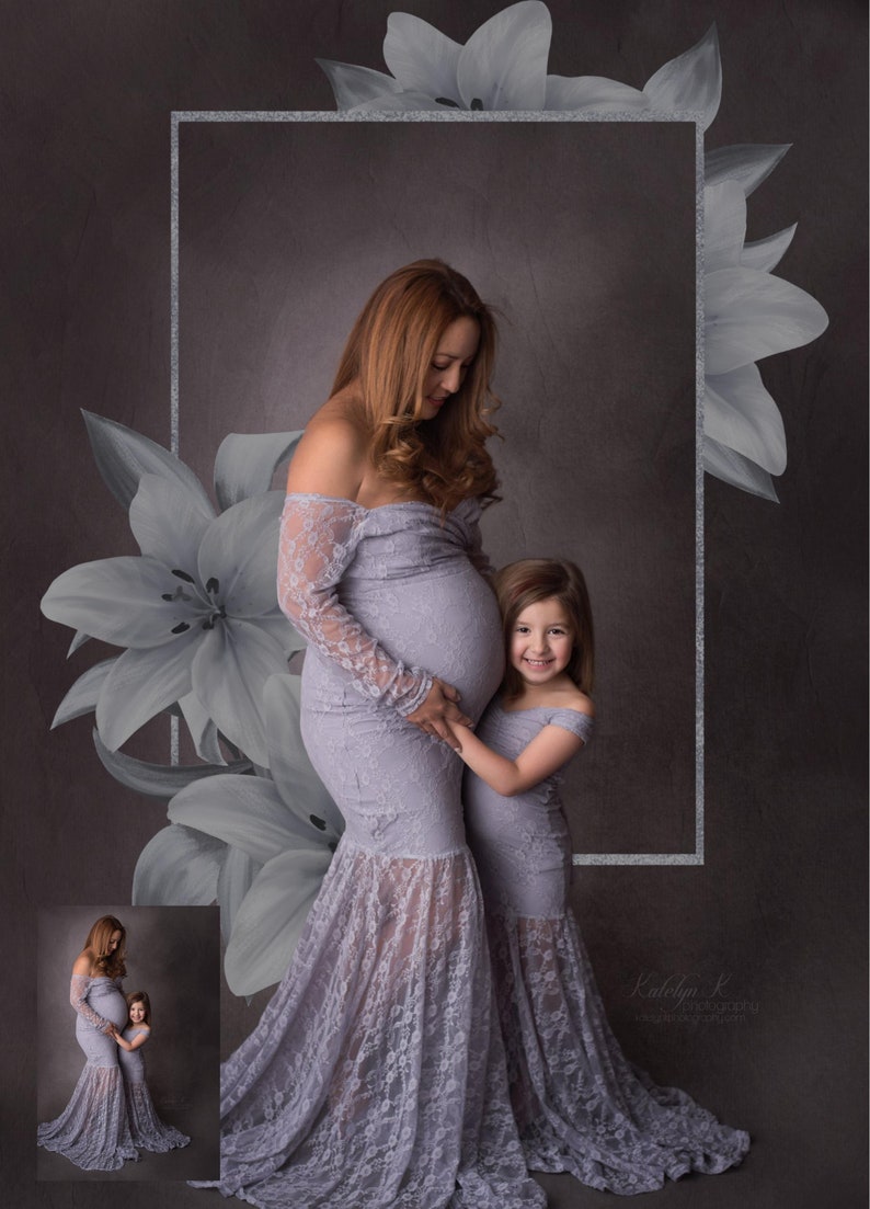 Floral Ring Backdrop Overlays Maternity Overlays for - Etsy