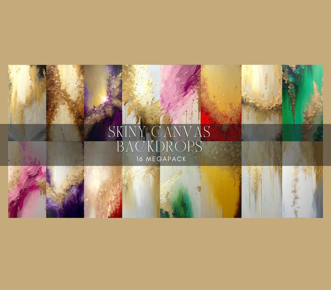 16 Skinny Canvas Digital Backdrops, Maternity Backdrop Overlays, Studio ...