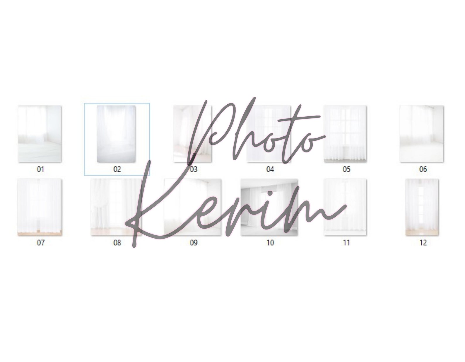 12 White Sheer Curtain Wall Decor Background Digital - Etsy