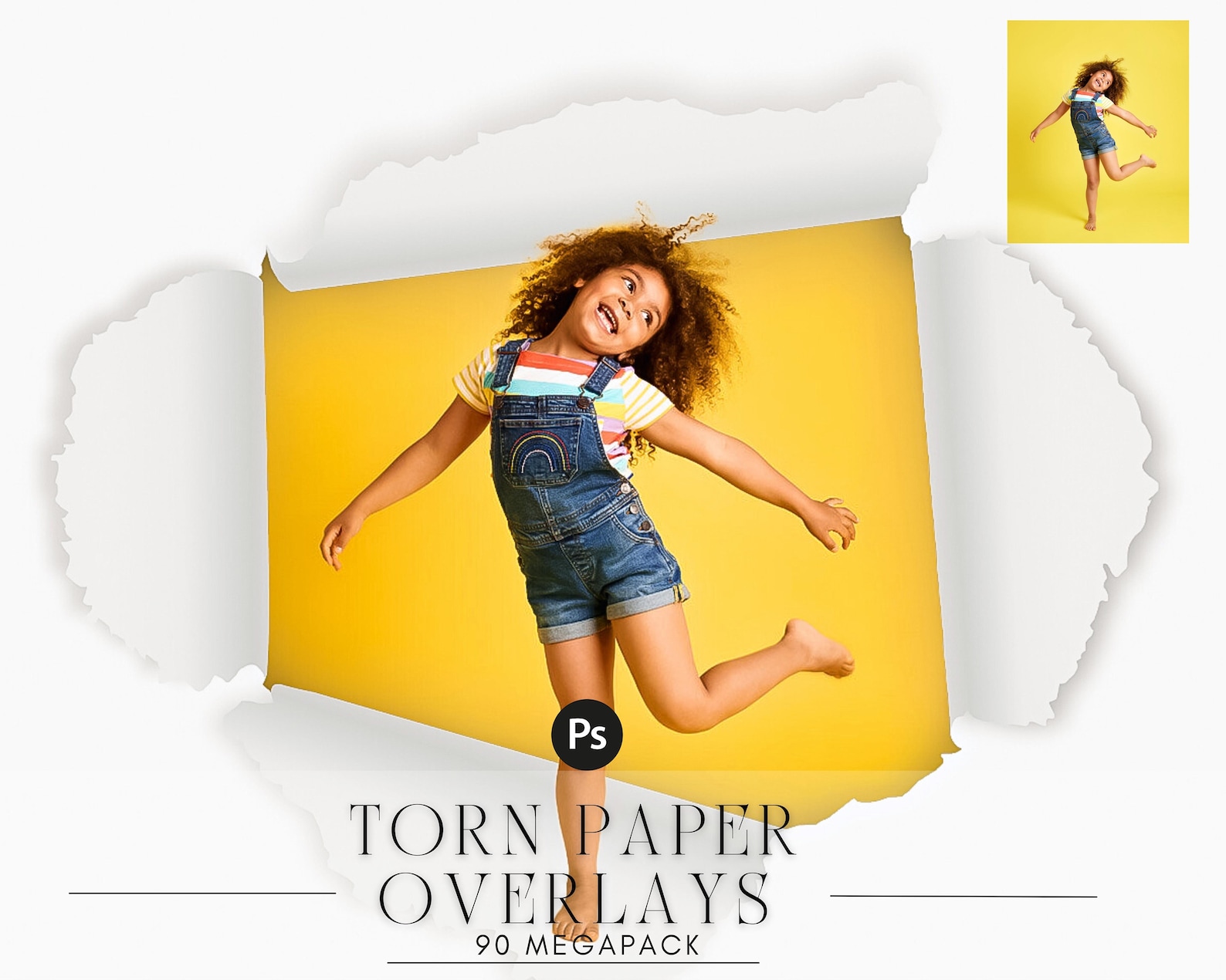 90 Torn Paper Overlay, Photo Digital Overlays, Torn Edge Border ...