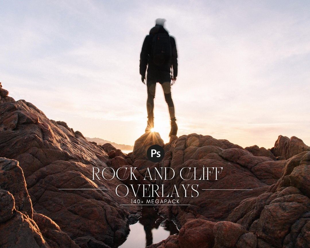 Rugged Rock Cliffs: Photo Overlays for Landscape Composites, Photoshop ...
