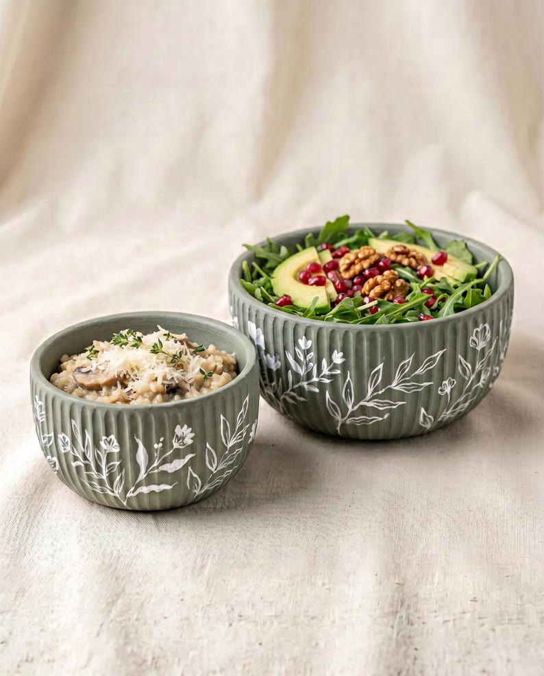 Fluted Salad Bowl Template, Slab Building Pottery PDF, 3 Sizes ...