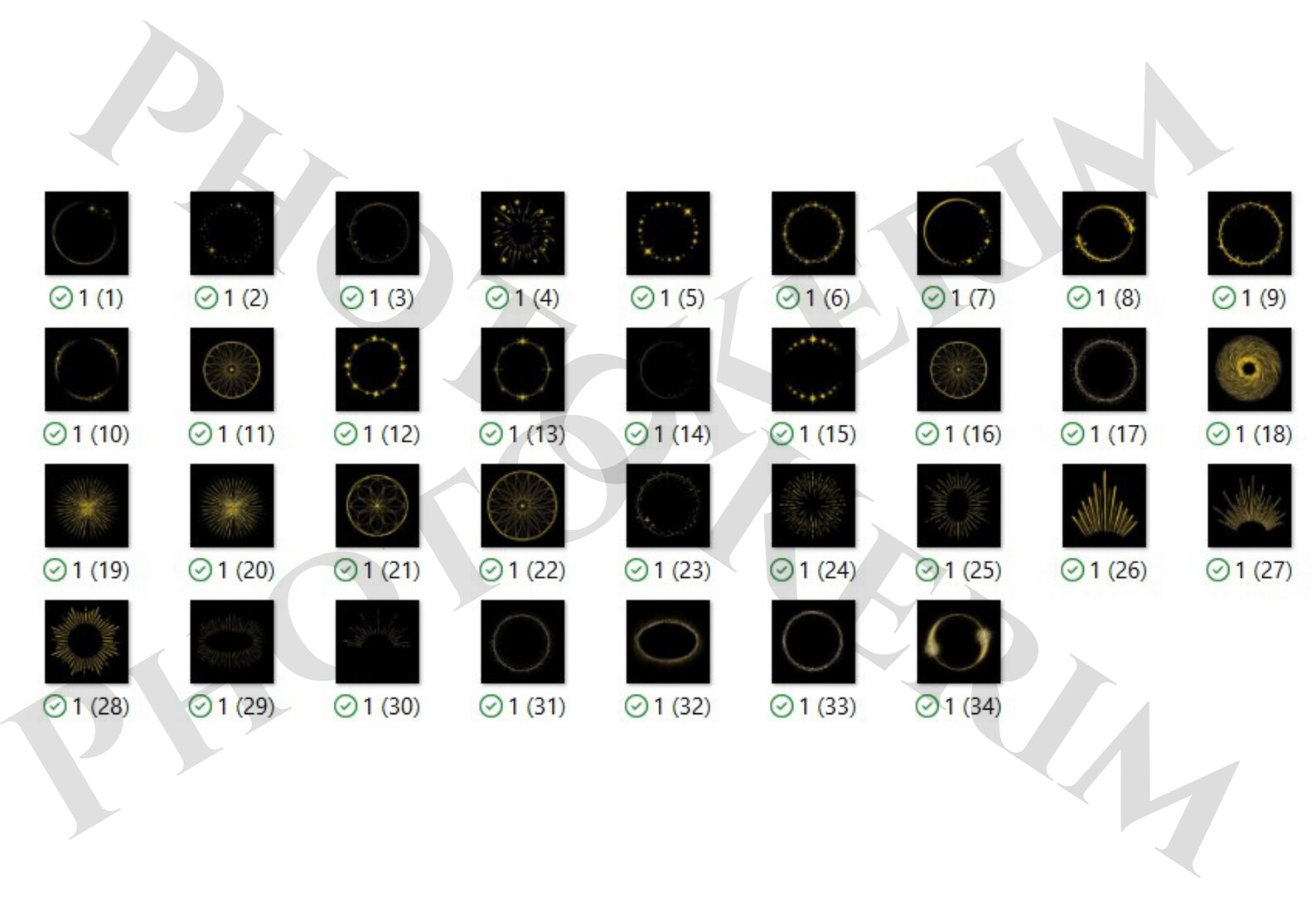 PNG Overlays Star & Circle Background Overlay GOLD Halo - Etsy