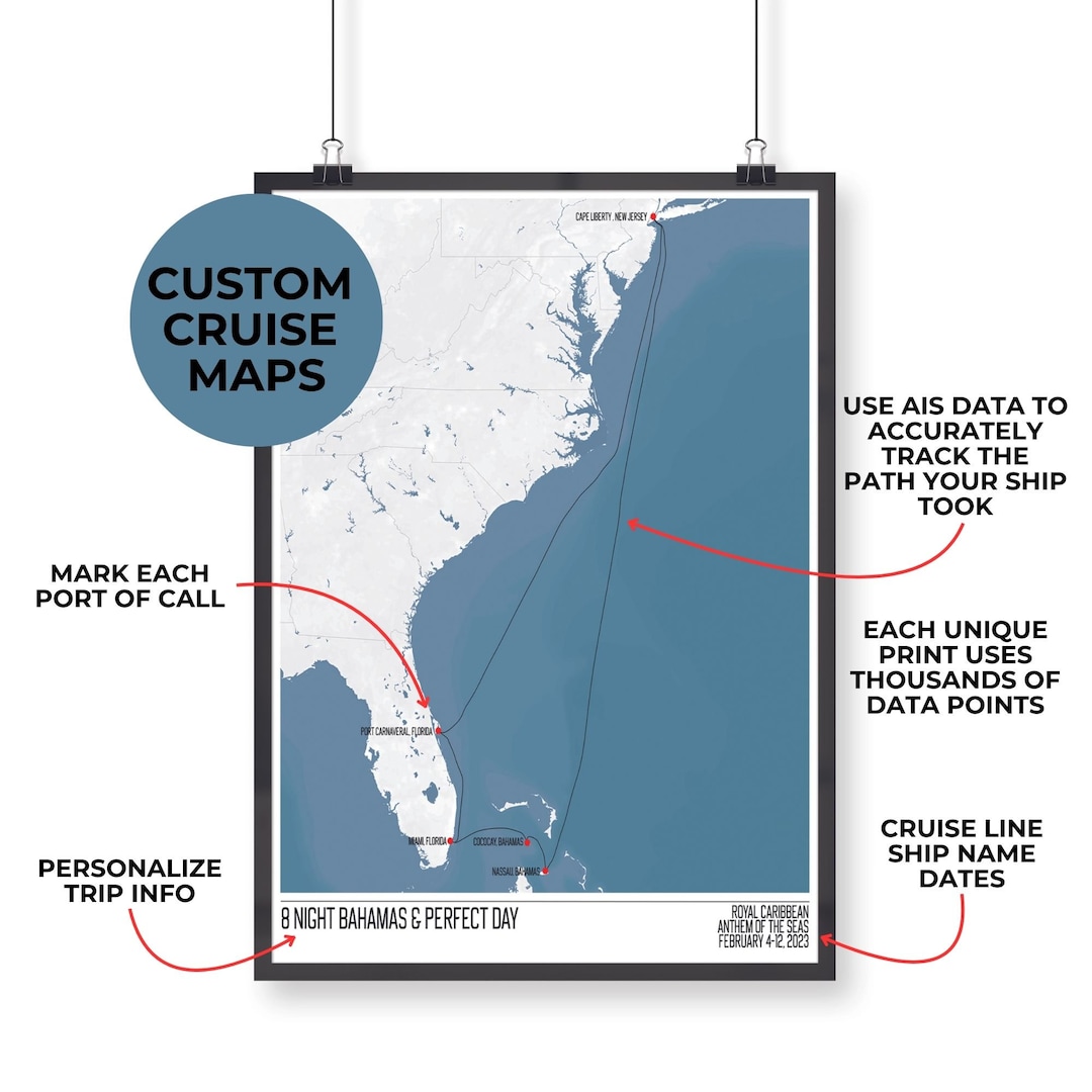 Cruise Map L Travel Map L the Cruise Map L Cruise Memories L Family ...