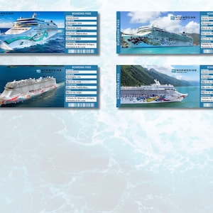 Norwegian Cruise Ticket Template, Surprise Vacation Gift (digital ...