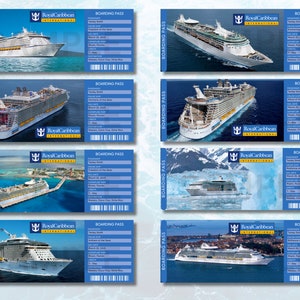 Royal Caribbean Cruise Tickets | Cruise Ticket Download | Editable Text ...