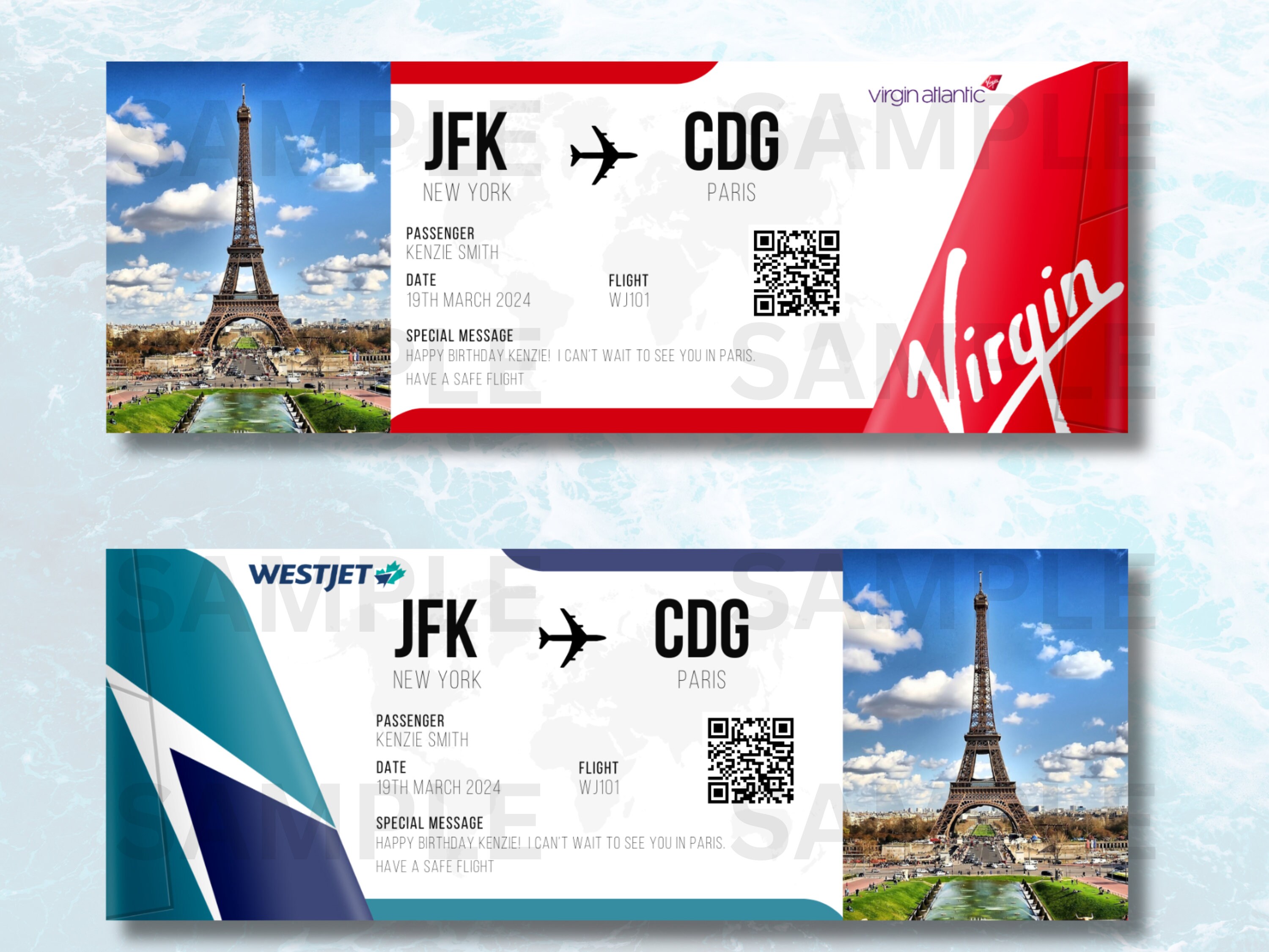 Editable Boarding Pass Canva Template, Printable Airline Ticket ...