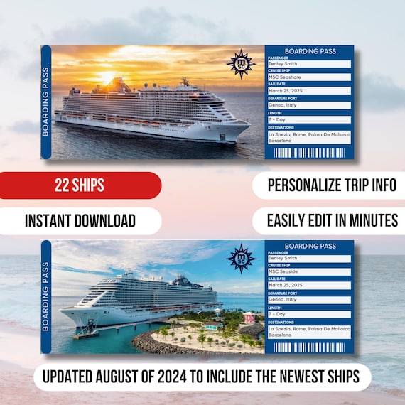 Cruise Ticket Invitation