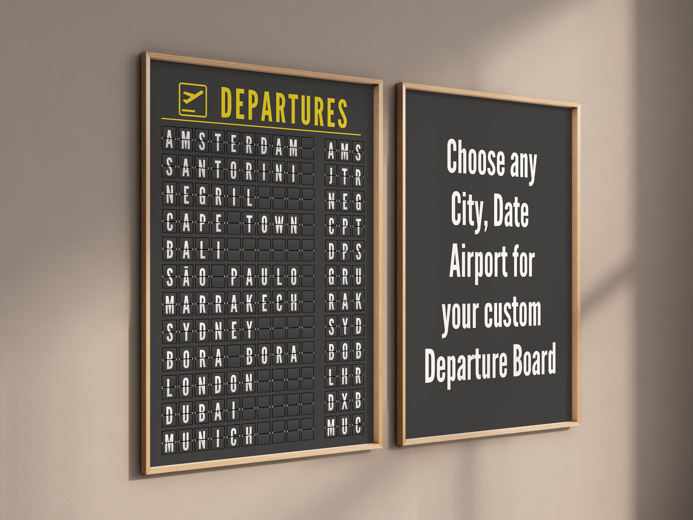 Departure Board L Travel Poster L Aviation Gift L Personalized Travel ...