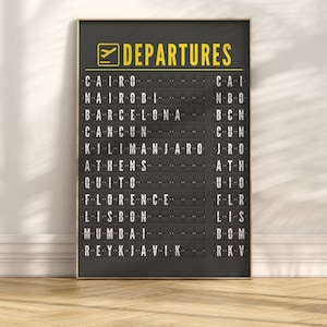 Custom Airport Departures Board - Digital Download \ Canva Template ...