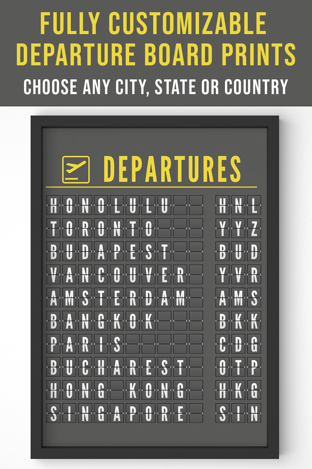 Airport Sign L Travel Poster L Aviation Gift L Airport Code L Canva ...