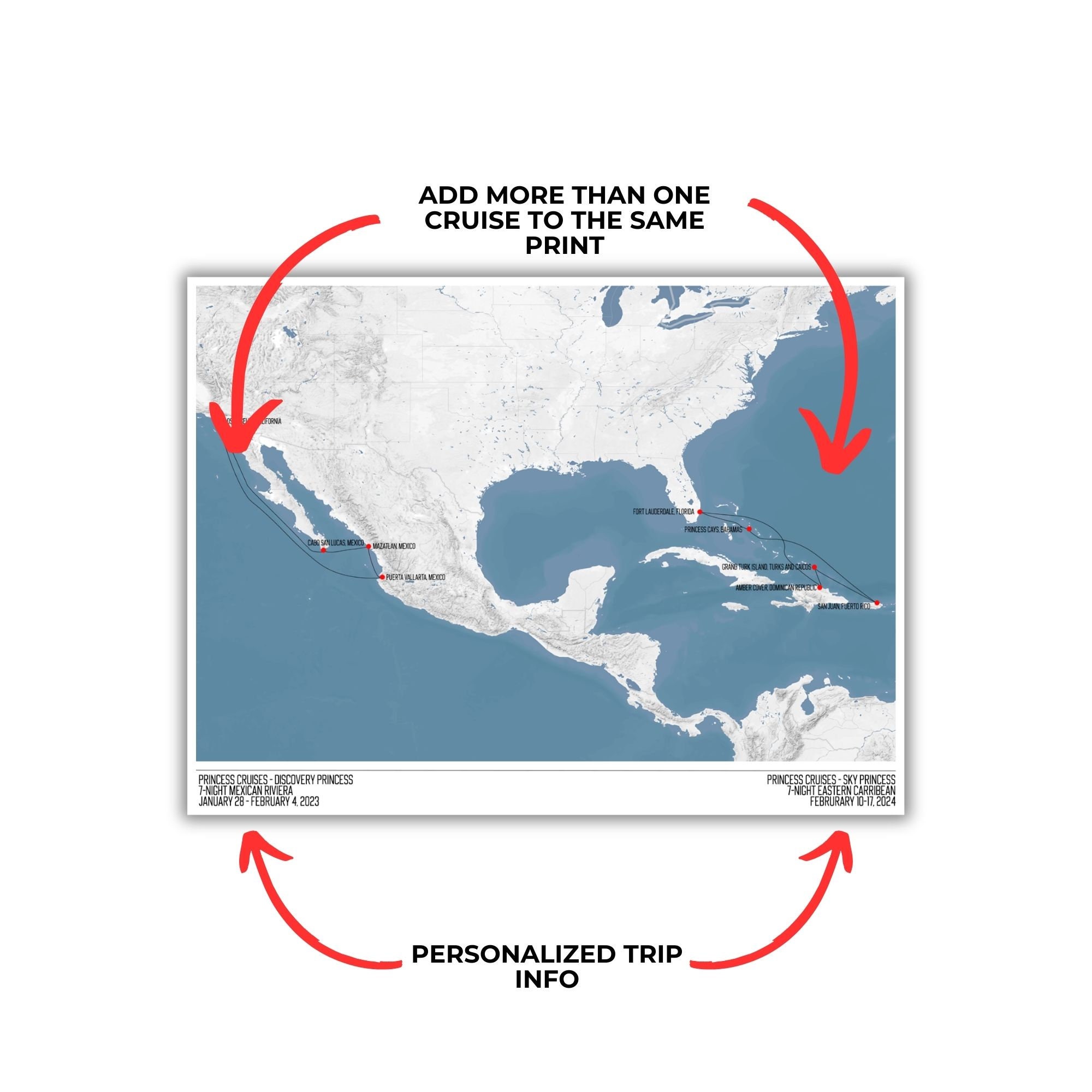 Cruise Map L Travel Map L the Cruise Map L Cruise Memories L Family ...
