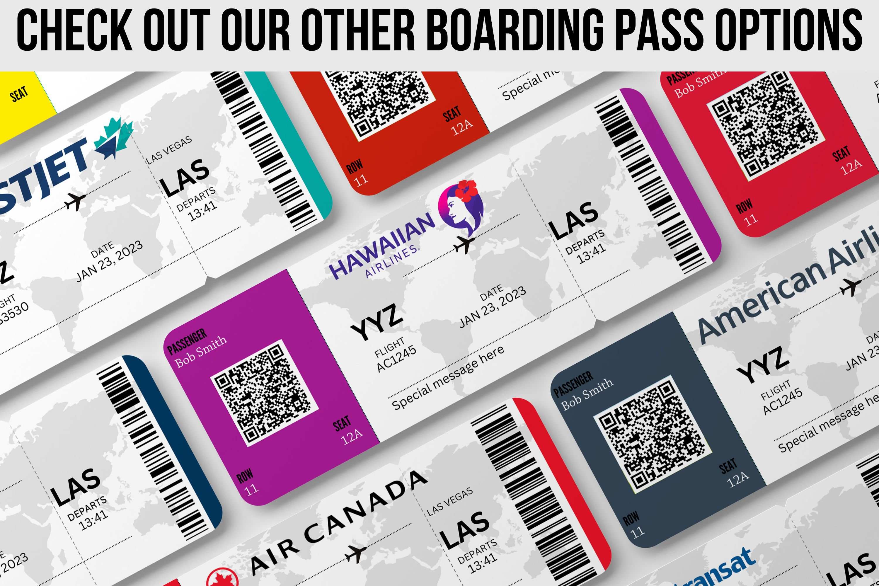 Editable Boarding Pass Template Printable Airline Ticket - Etsy Canada