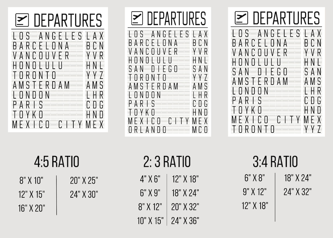 Departure Board L Travel Poster L Aviation Gift L Personalized Travel ...