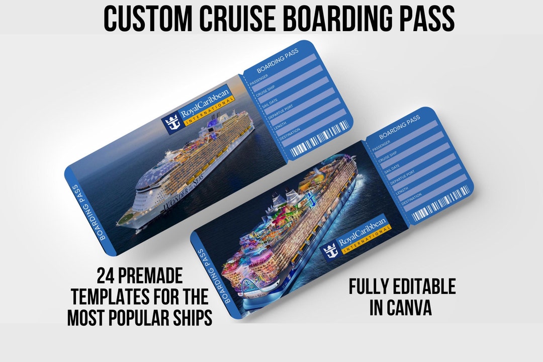 Royal Caribbean Cruise, Editable Crise Ticket Template, Surprise Cruise ...
