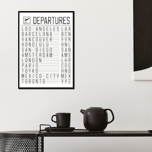 Departure Board L Travel Poster L Aviation Gift L Personalized Travel ...