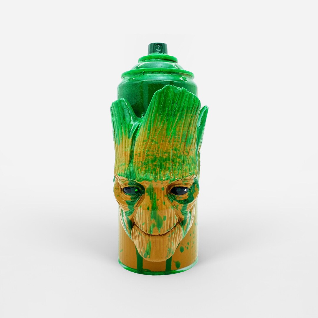 Groot Custom Spray Can, Character Collectible, Graffiti Street Art ...